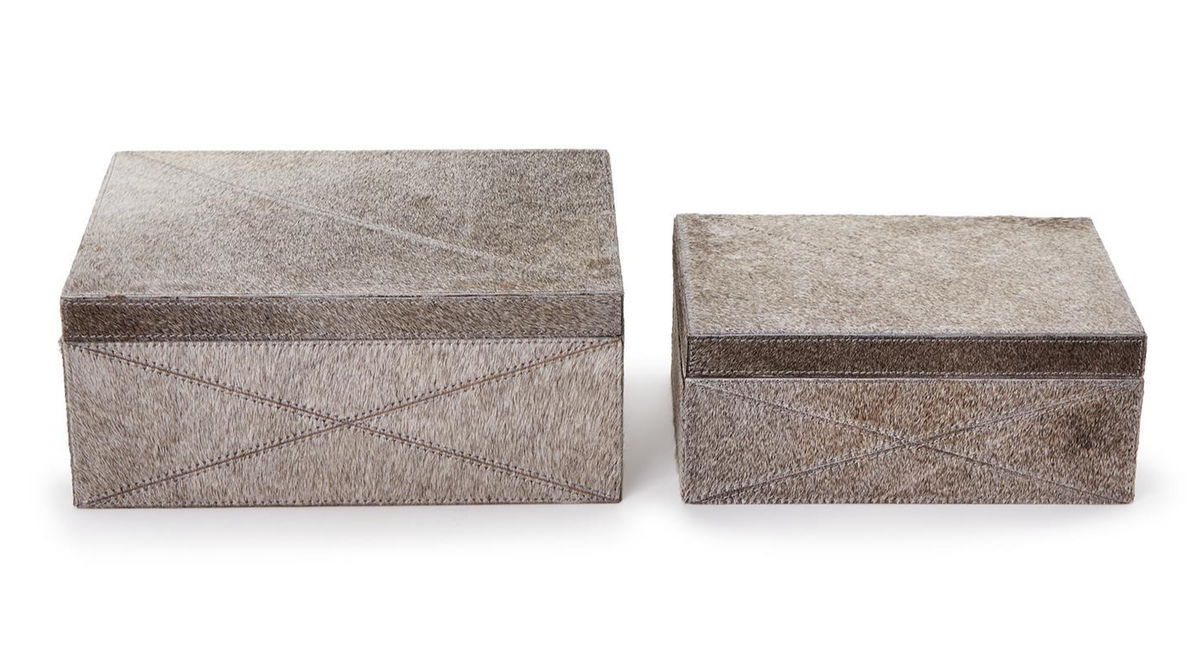Jasper Grey Cowhide Box – Treehouse On Main